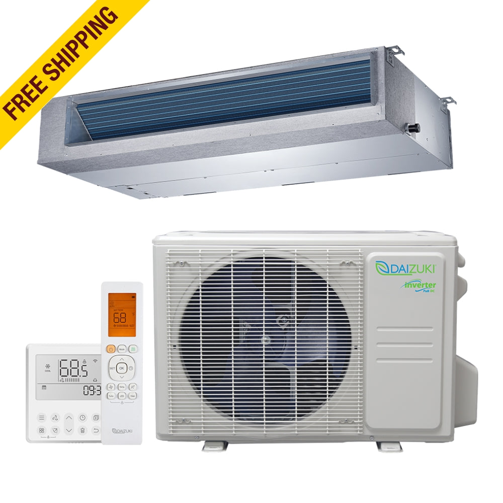 DAIZUKI - CONCEALED DUCT MINISPLIT INVERTER 12000BTU 21.5 SEER2 R410A ...